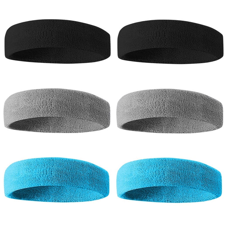 Sweatbands Sports Headband For Men And Women 6pcs Moisture Wicking
