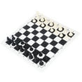 International Chess Set Black White Plastic Chess Pieces PU Leather ...