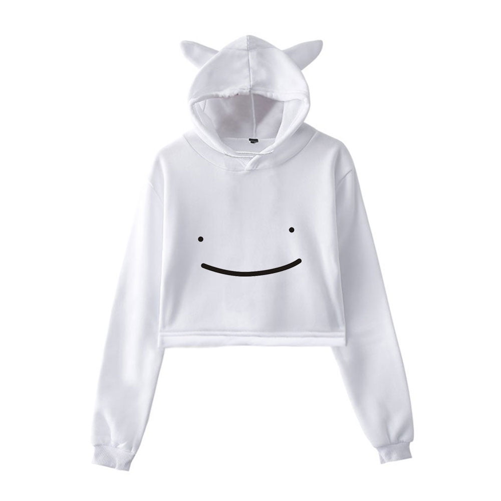 JMSUN Dreamwastaken Dream Smile Merch Women Hoodie Sweatshirt Cat Ears ...