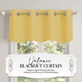 Amay Polyester Grommet Valance Blackout Curtain for Kitchen Windows ...