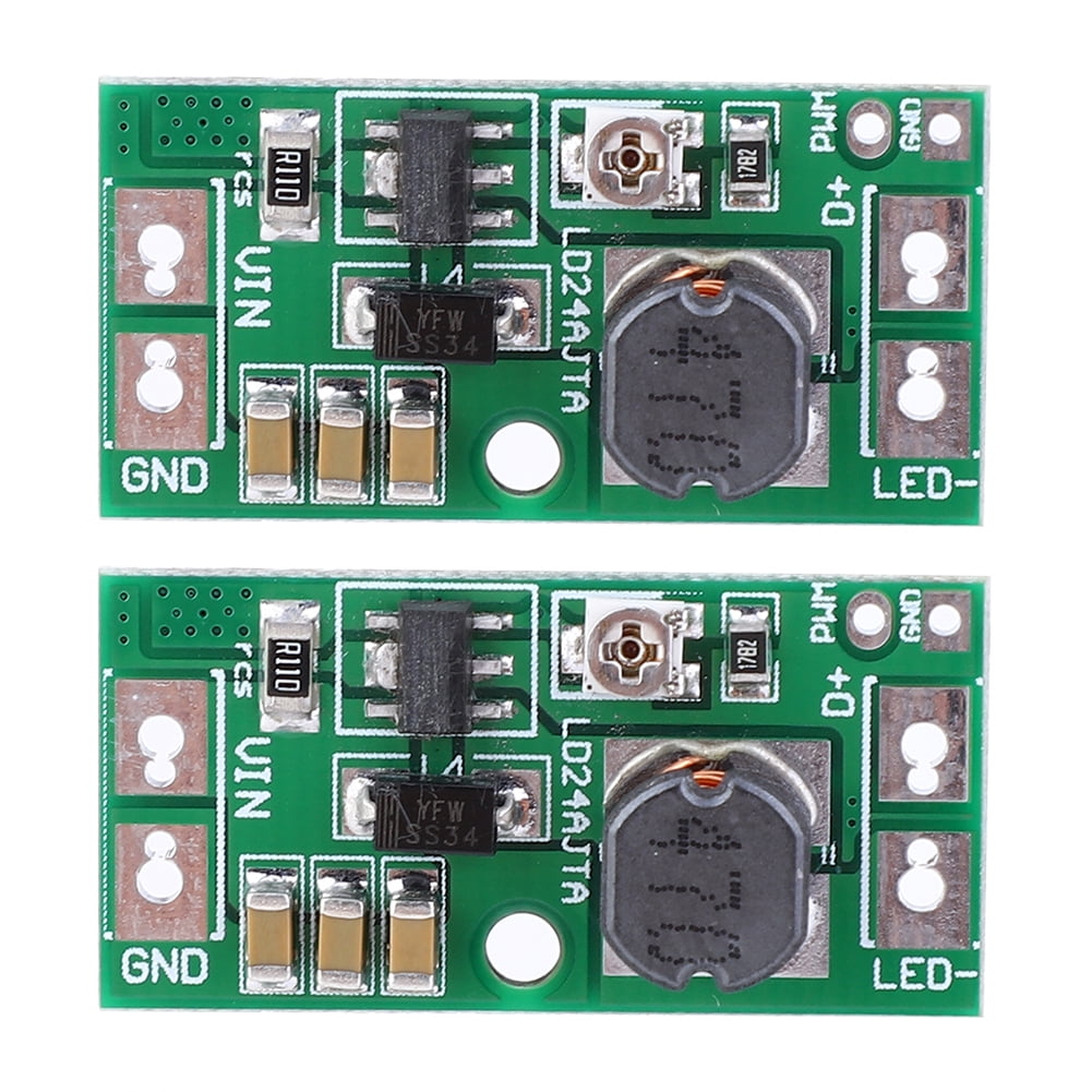 Risegun 2 PCS LED Driver Board, DC6~25V Controlador PWM Ajustable DC-DC Step-Down Convertidor de ...