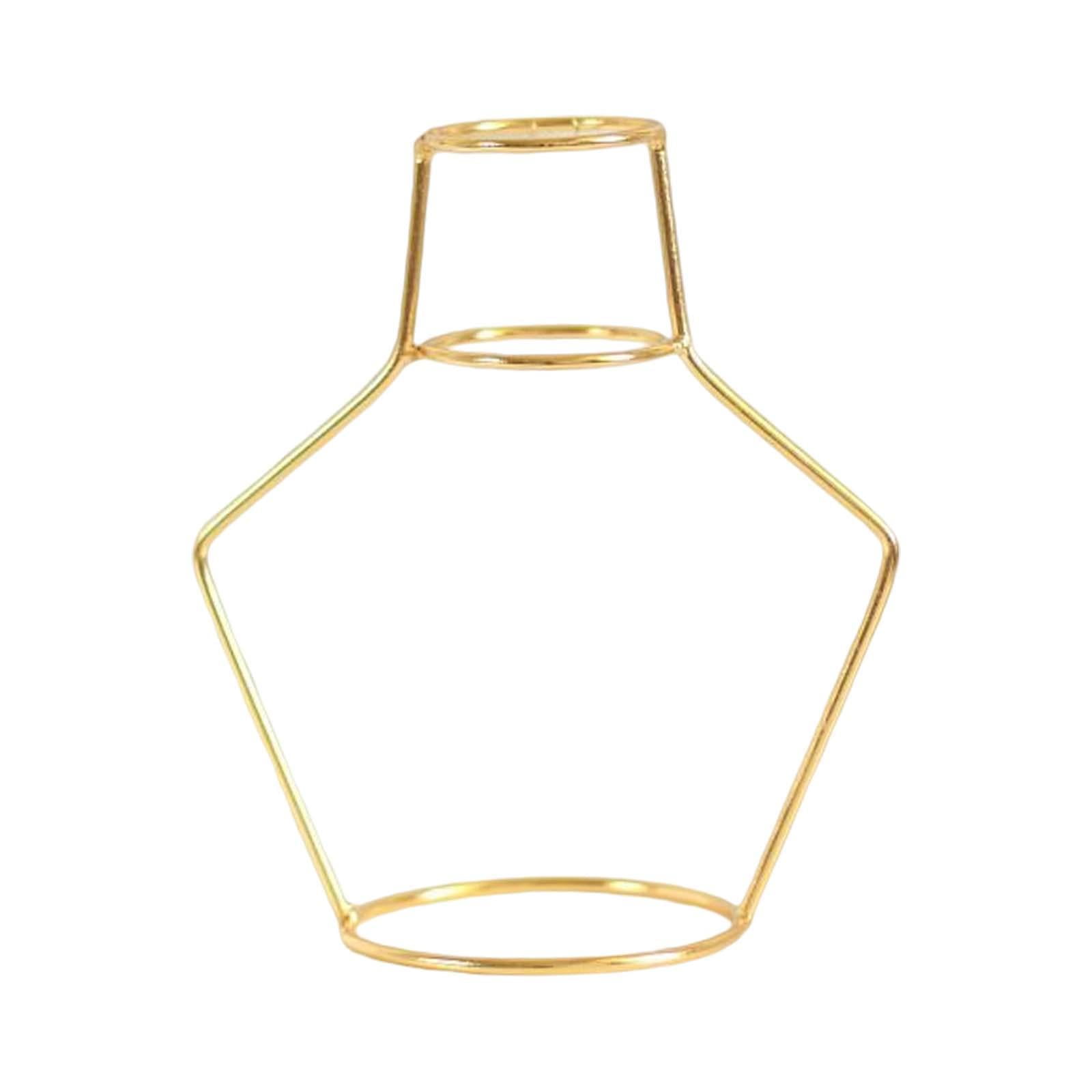 Wire Vase Decor Simple Creative Artwork Metal Rack Stand Metal Frame ...