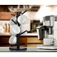Black Wooden Mug Tree 6-Hook Storage Rack for Coffee Cups and More ...