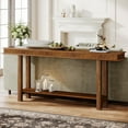 Tribesigns 71 inch Extra Long Console Table, 2 Tier Wood Sofa Table for ...
