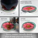 Thirstystone "Blooming Daisy" Single Absorbent Stone Car Coaster ...