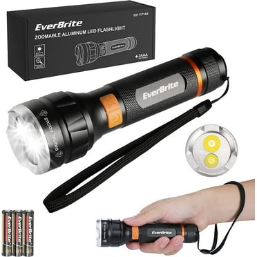 Ozark Trail Focusing LED 200 Lumens 12-inch Bat Flashlight, 3 AA ...