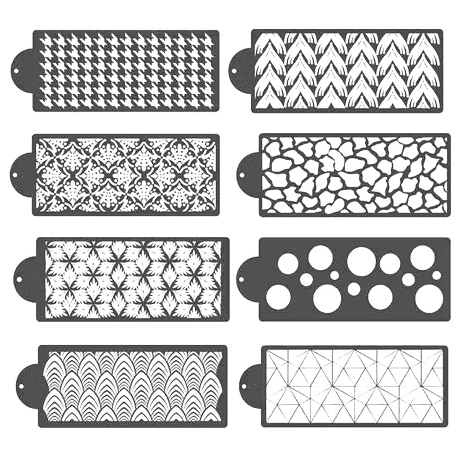 Cheers US Cake Decorating Stencils Mold Plastic Templates Spray Floral ...