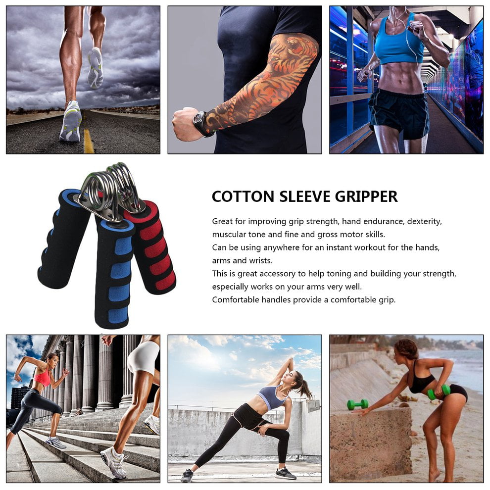 Spring Hand Grip Finger Strength Exercise Sponge Forearm Health Builder ...
