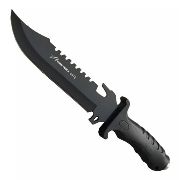 Cuchillo Tipo Rambo Campismo Militar Táctico Monte Negro | Bodega ...