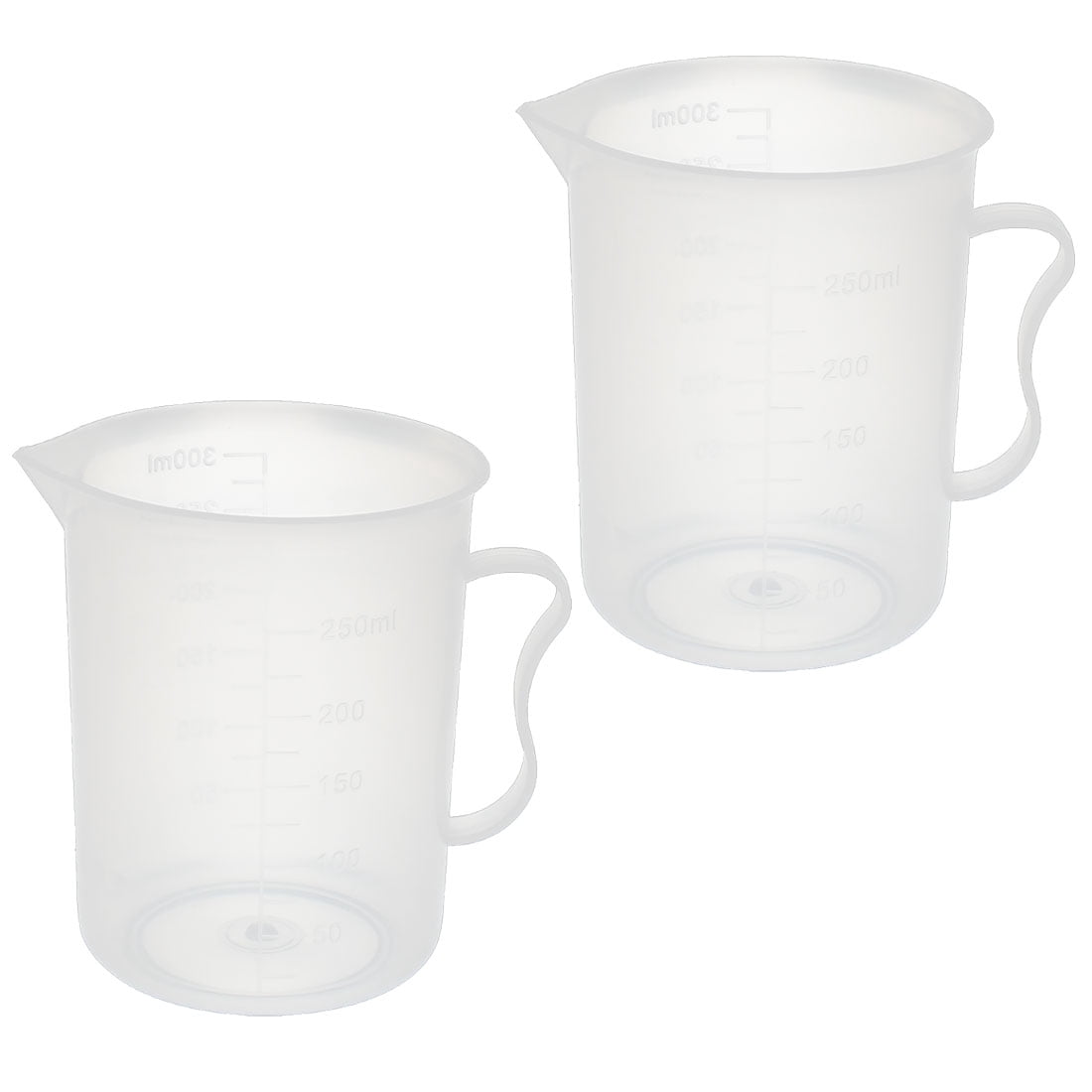 2 Pcs Kitchen Lab 300mL Plastic Measuring Cup Jug Pour Spout Container ...