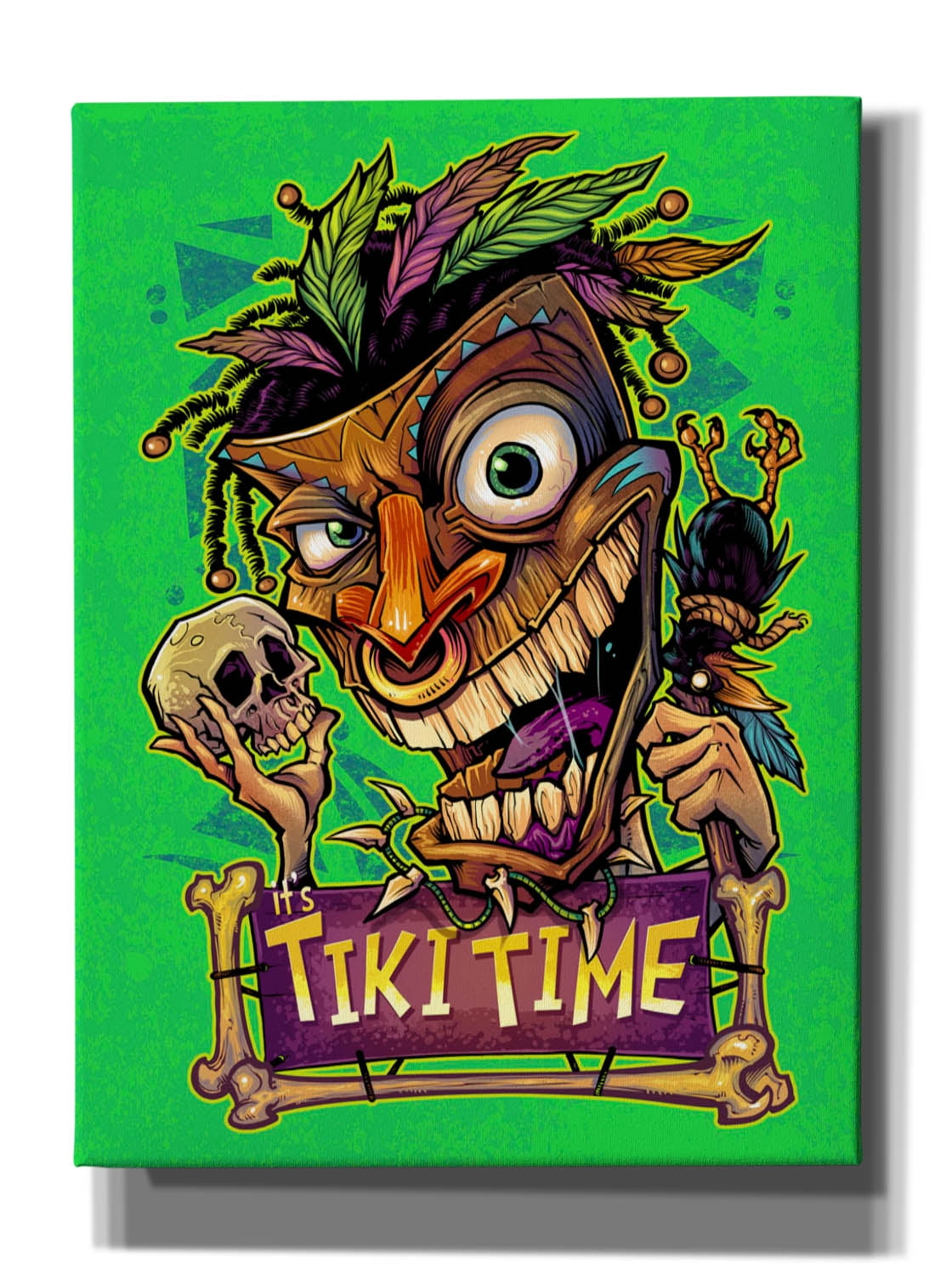Epic Graffiti 'It's Tiki Time' by Flyland Designs, Canvas Wall Art, 40 ...