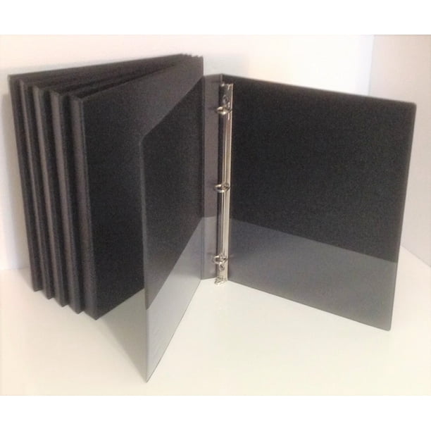Black Vinyl 3-Ring Regular Binder for 8.5" x 11" Sheets, 1/2" Capacity ...