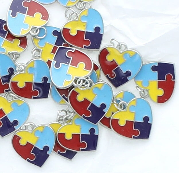 Autism Heart Charm - Craft Supplies - 36 Pieces - Walmart.com