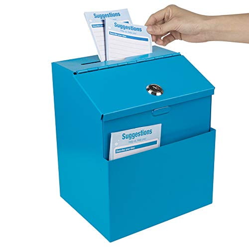 Kyodoled Metal Suggestion Box with Lock Wall Mounted Ballot Box ...