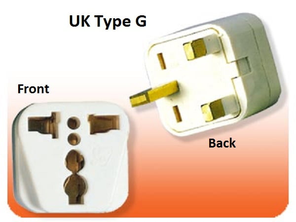 US USA To UK England Ireland Plug Adapter Type G British American To ...