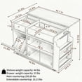 Rolling Kitchen Island Cart with Storage, Drop Leaf Extension, Black ...