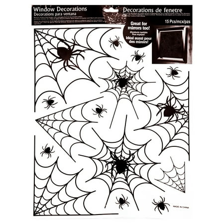 SICED Cobwebs Window Clings Halloween Cobweb Window Sticker Horror ...