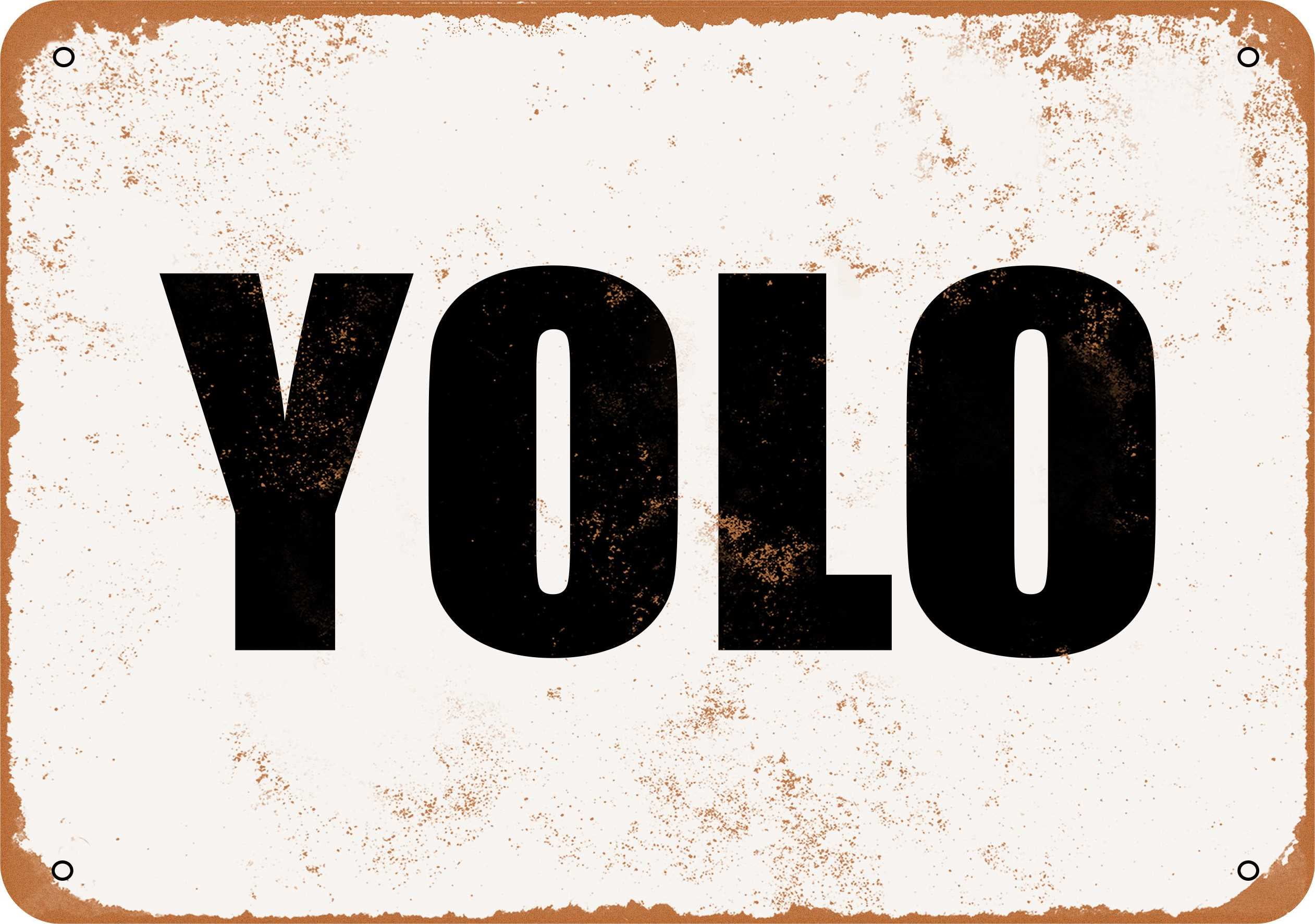 7 x 10 METAL SIGN - YOLO - Vintage Rusty Look - Walmart.com