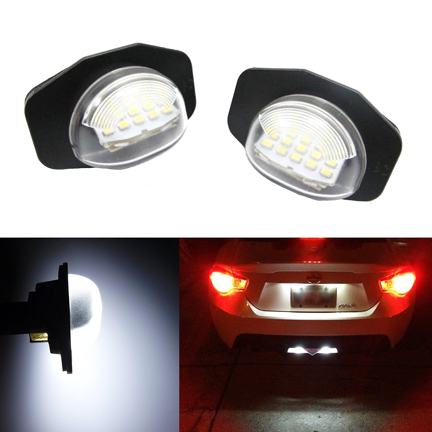 Xotic Tech 1 Set Exact Fit Xenon White LED License Plate Light Lamps ...