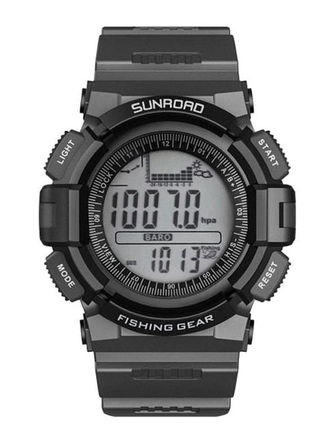 FR715A Men Fishing Barometer Watch, Black - Walmart.com