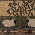 Park Designs Primitive Willow & Sheep Hooked Rug, Hand-Crafted, Space ...