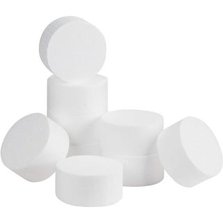 12 Pack Foam Circles for Crafts, Round Polystyrene Discs for DIY ...