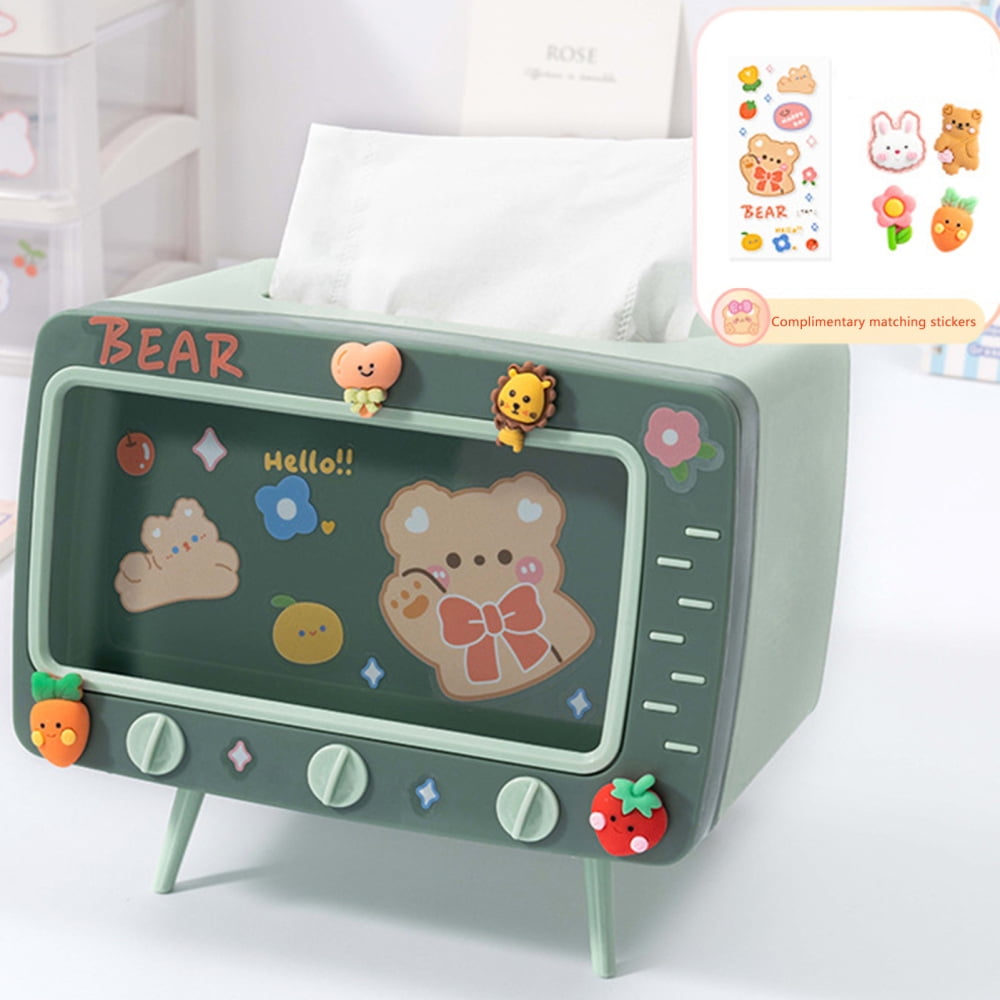 Retro TV Design Tissue Box Mobile Phone Stand Phone Holder for ...