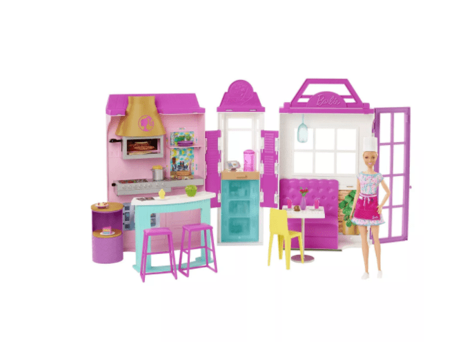 Barbie Cook ‘n Grill Restaurant Doll Playset, 30 Pieces - Walmart.com