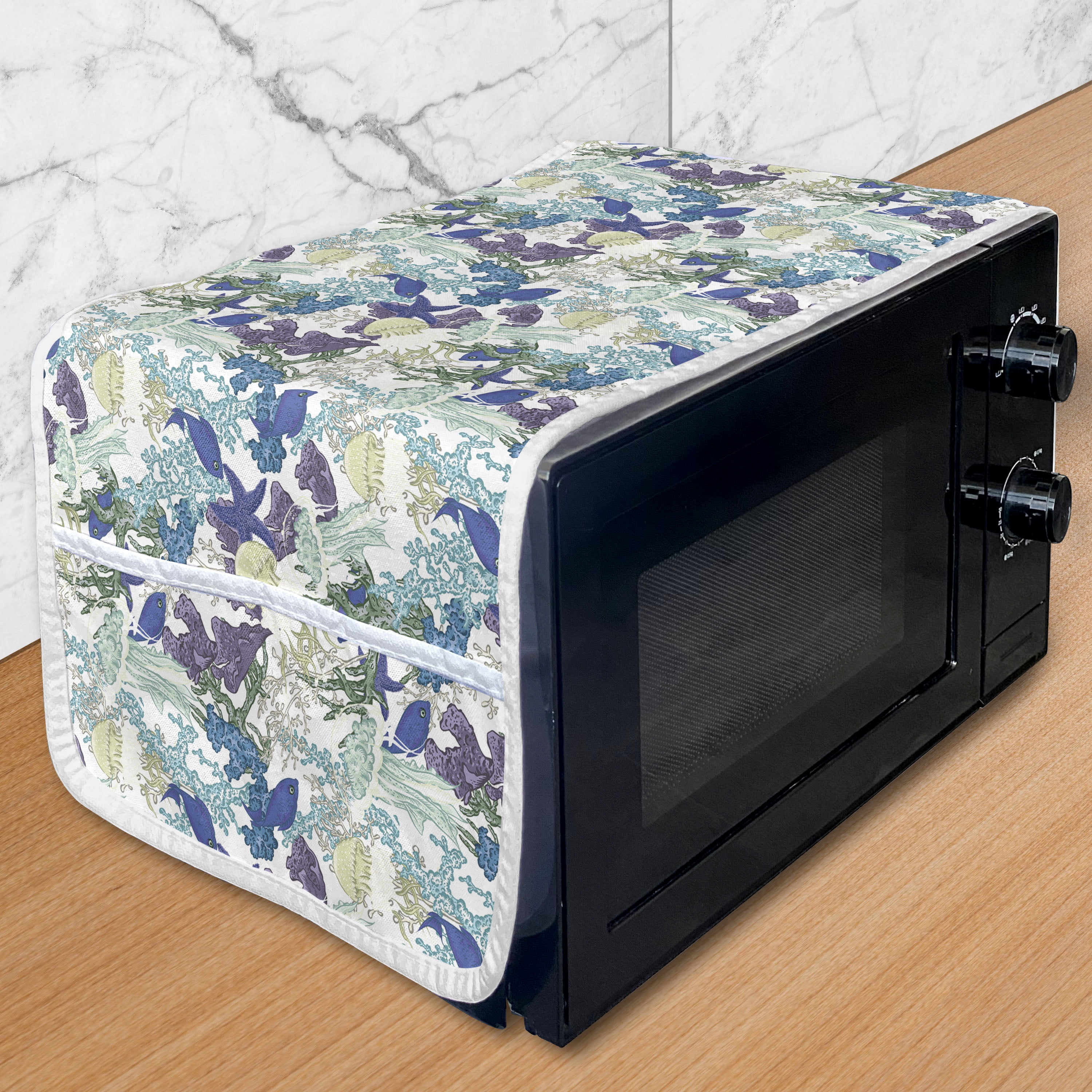 Underwater Microwave Oven Cover, Coral Reef Deep Ocean Jellyfish ...