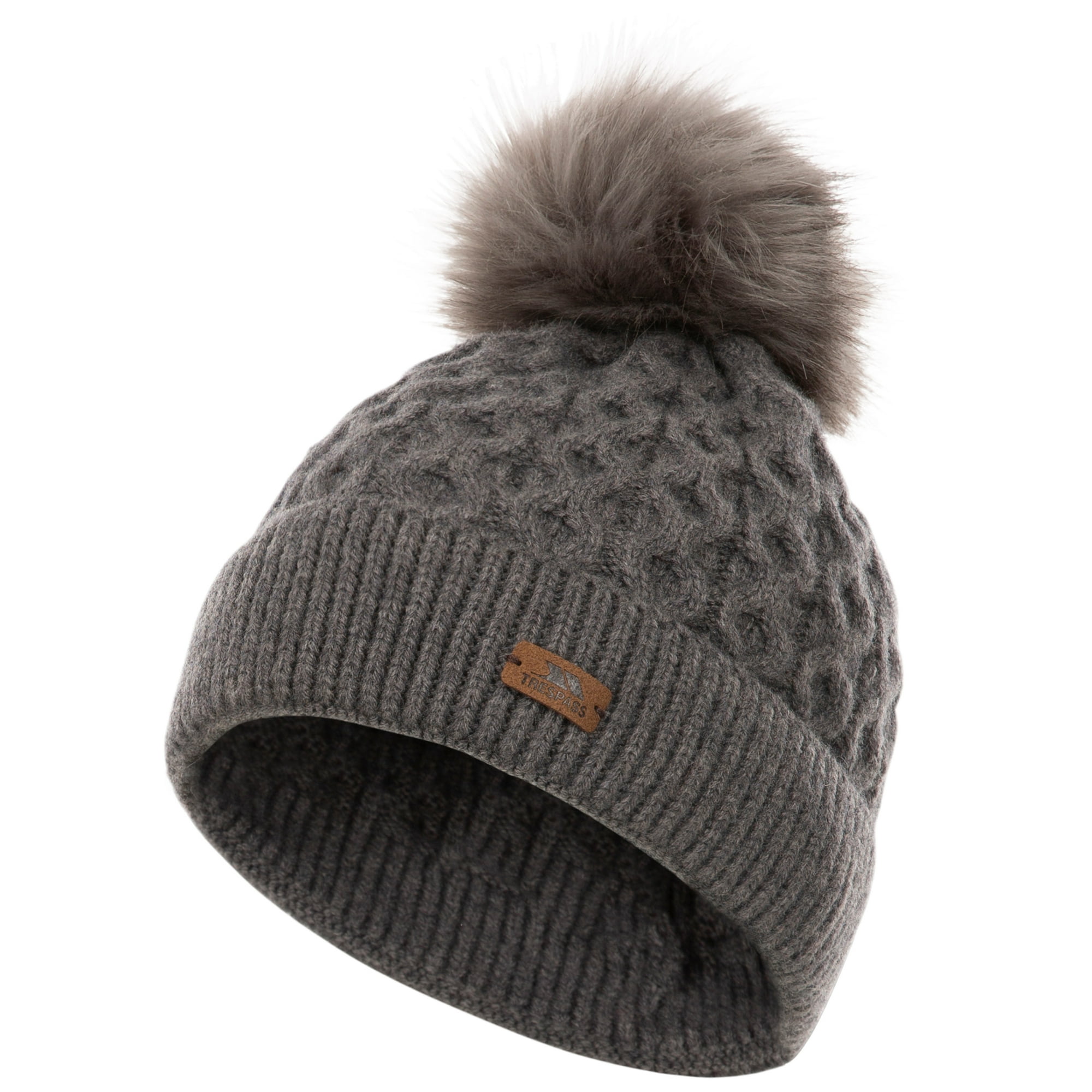 Click here for Trespass Womens Hat Beanie Cable Knit With Pompom... prices