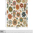 Classic Paisley Flower Throw Blanket, Soft Cozy Warm Flannel Vintage ...