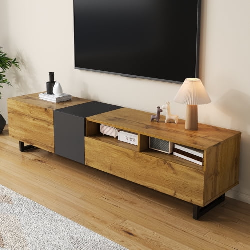 Click here for Nobrand Modern Tv Stand With 3 Cabinets & Open She... prices