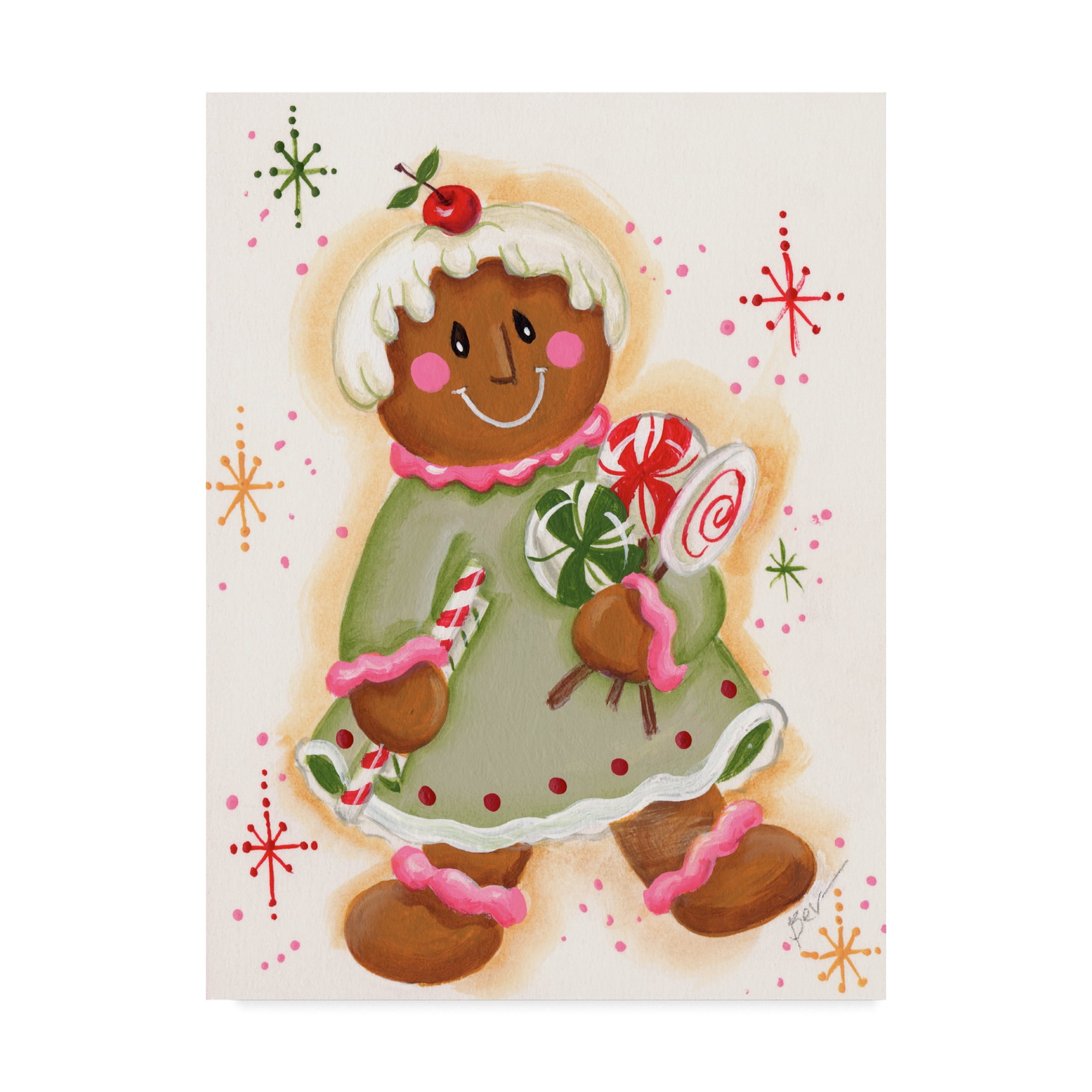 Trademark Fine Art 'Gingerbread Girl' Canvas Art by Beverly Johnston ...