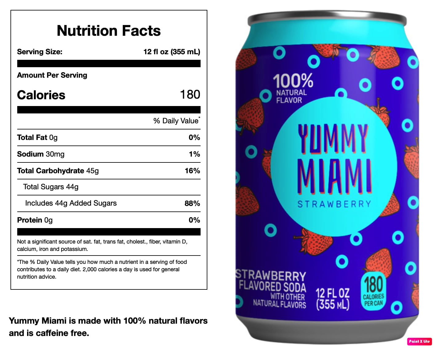 Yummy Miami Soda 12oz | Kosher Refreshing Strawberry Flavored ...