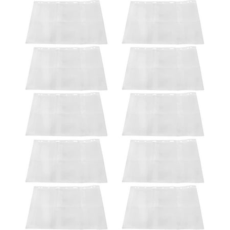 10 Sheets Plastic Coin Pocket Pages, Clear Clear Pockets Coin ...