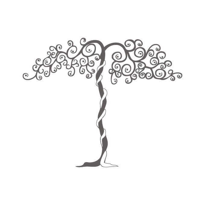 Tree Curly Vinyl Graphic - Medium - Clay - Walmart.com