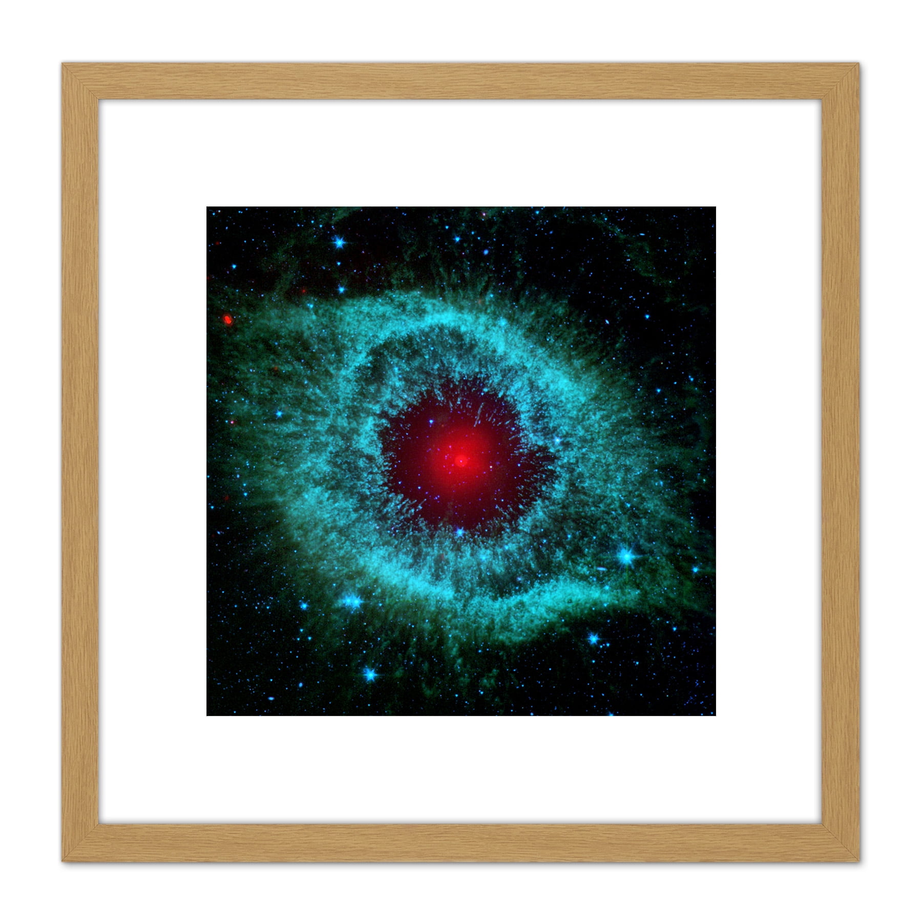 Helix Nebula Dust Comets Space Photograph 8X8 Inch Square Wooden Framed ...
