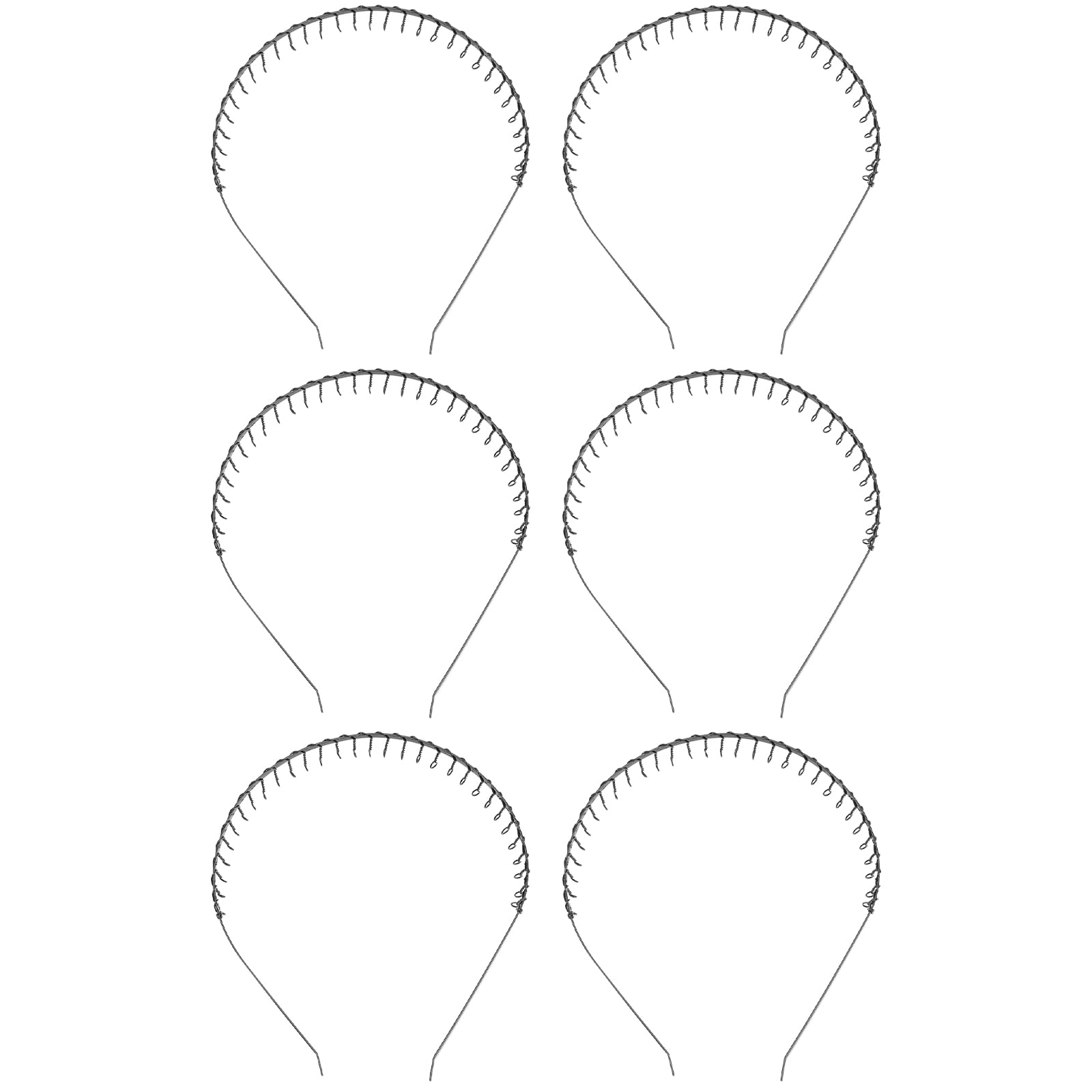 Click here for Milisten 6pcs Unisex Black Wave Metal Teeth Comb H... prices