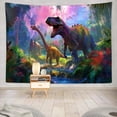 Dinosaur Decor Tapestry Ancient Animal Forest Wall Hanging Backdrop ...