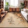 Area Rug 5x8ft, Autumn Farm Pumpkins Sunflowers Washable Rugs for ...