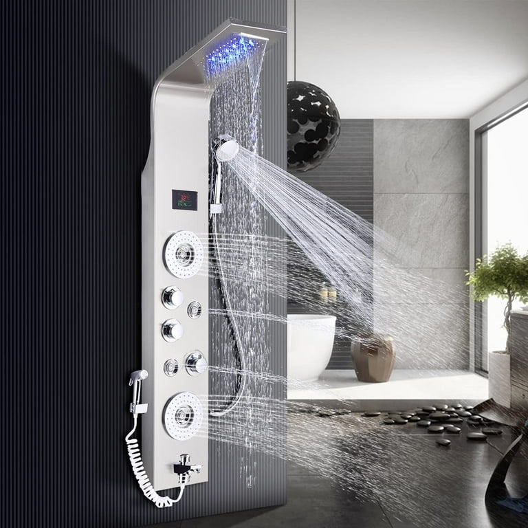 With Panels Shower Heads Jets