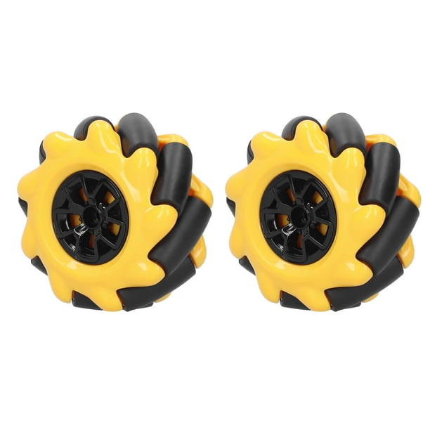 Robot Wheel, Functional Yellow And Black Rubber ABS Mecanum Wheel For ...