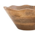DecMode 12", 9", 6"W Handmade Round Floral Brown Mango Wood Decorative ...