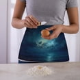 Dreamy Clouds Half Waist Apron Starry Sky Blue Romantic Mysterious ...