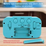 PEAKEEP Smart Night Light Digital Alarm Clock with Indoor Temperature ...