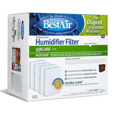 RPS BestAir ES12-C 4 Pack Extended Life Humidifier Wick Filter ...