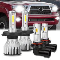Combo LED Headlight Fog Light Bulbs Kit White for 2000-2006 Toyota ...