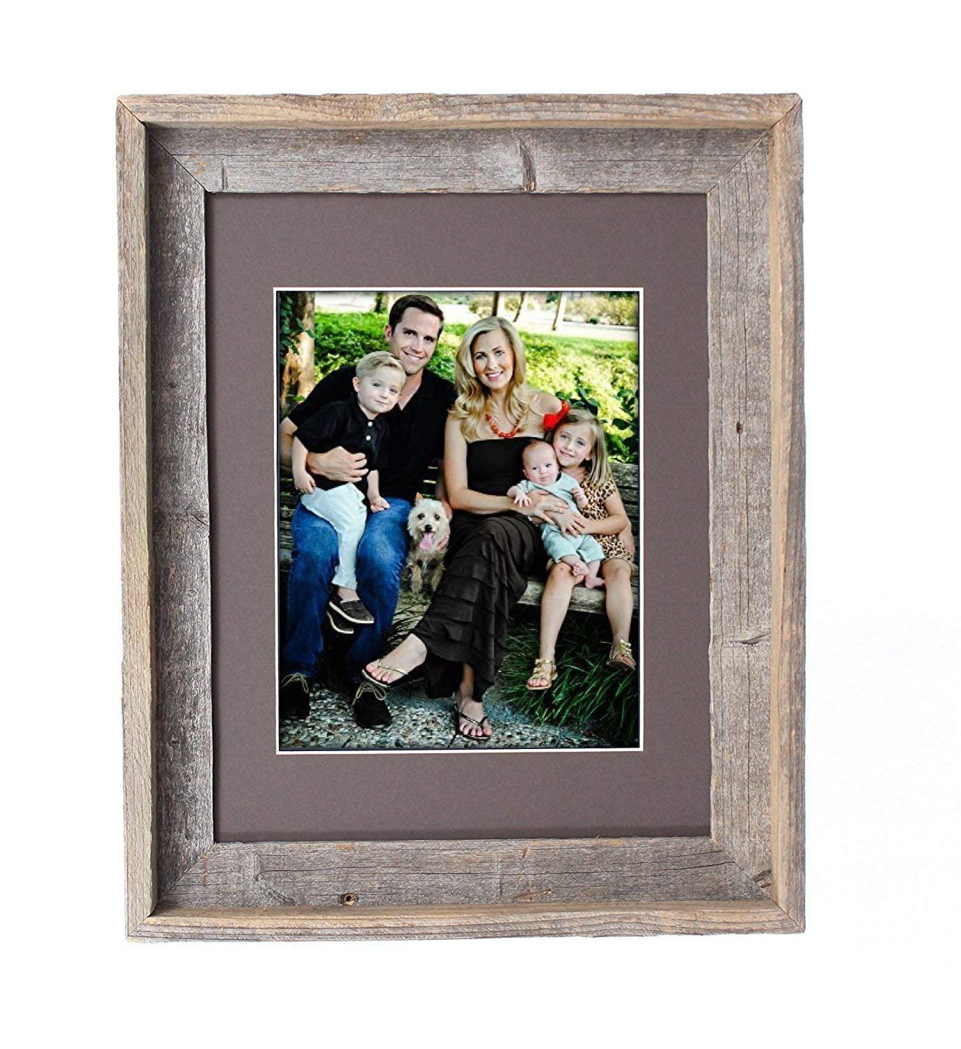 Rustic Signature 16" x 20" Weathered Gray Reclaimed Wood Picture Frame ...