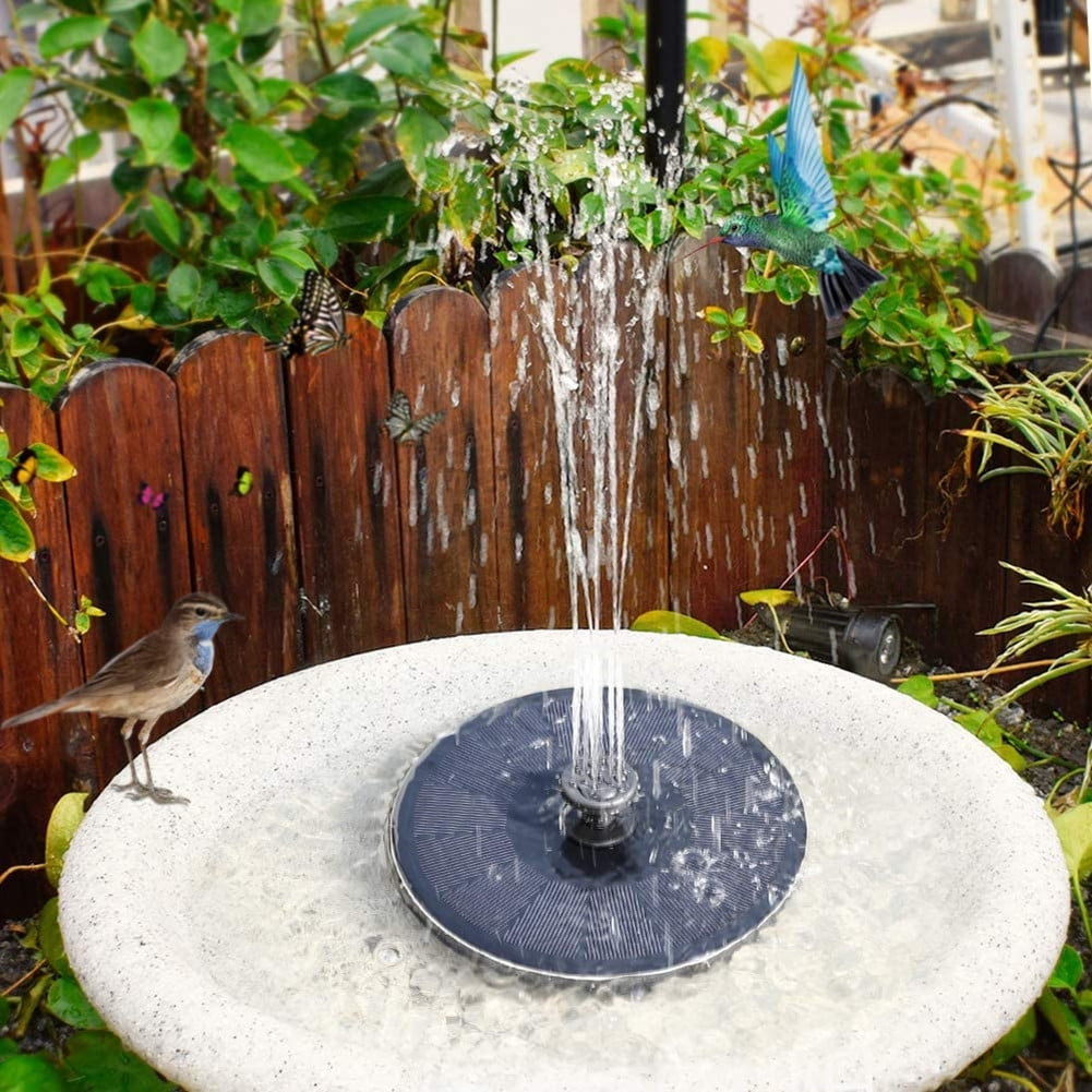 Solar Fountain, Solar Bird Bath Fountain Pump with 4 Nozzles, 1W Free ...