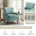 Blue Wingback Accent Chairs Set of 2, Upholstered, Wood Legs, Nailhead ...